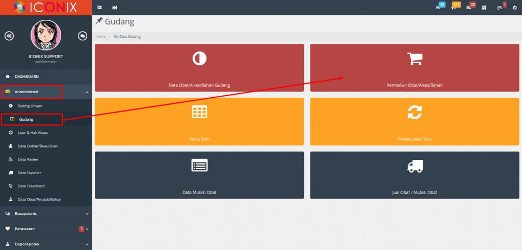 Prosedur Pembelian Obat Gudang “Klinik Kecantikan” | Tutorial